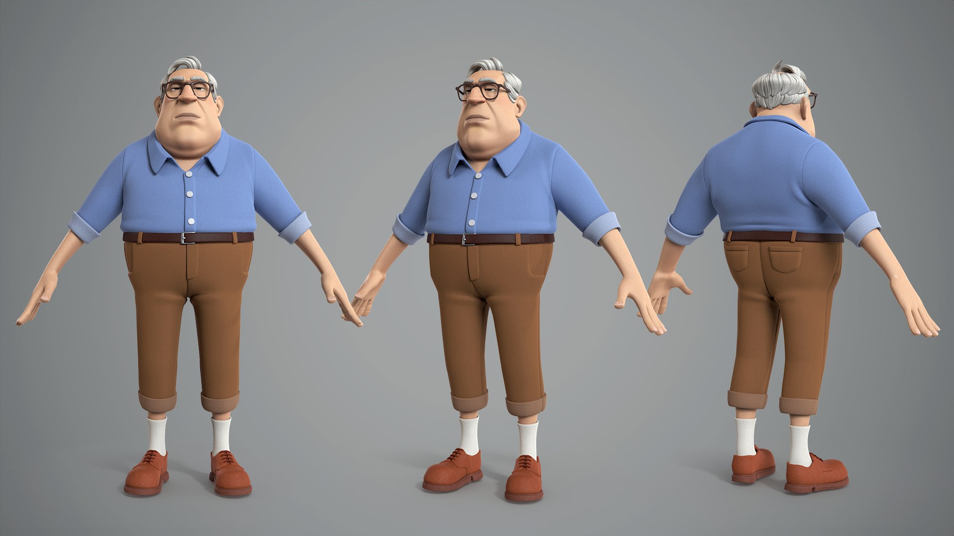 3D Cartoon Male Character Randolph Base Mesh Model - TurboSquid 2429655