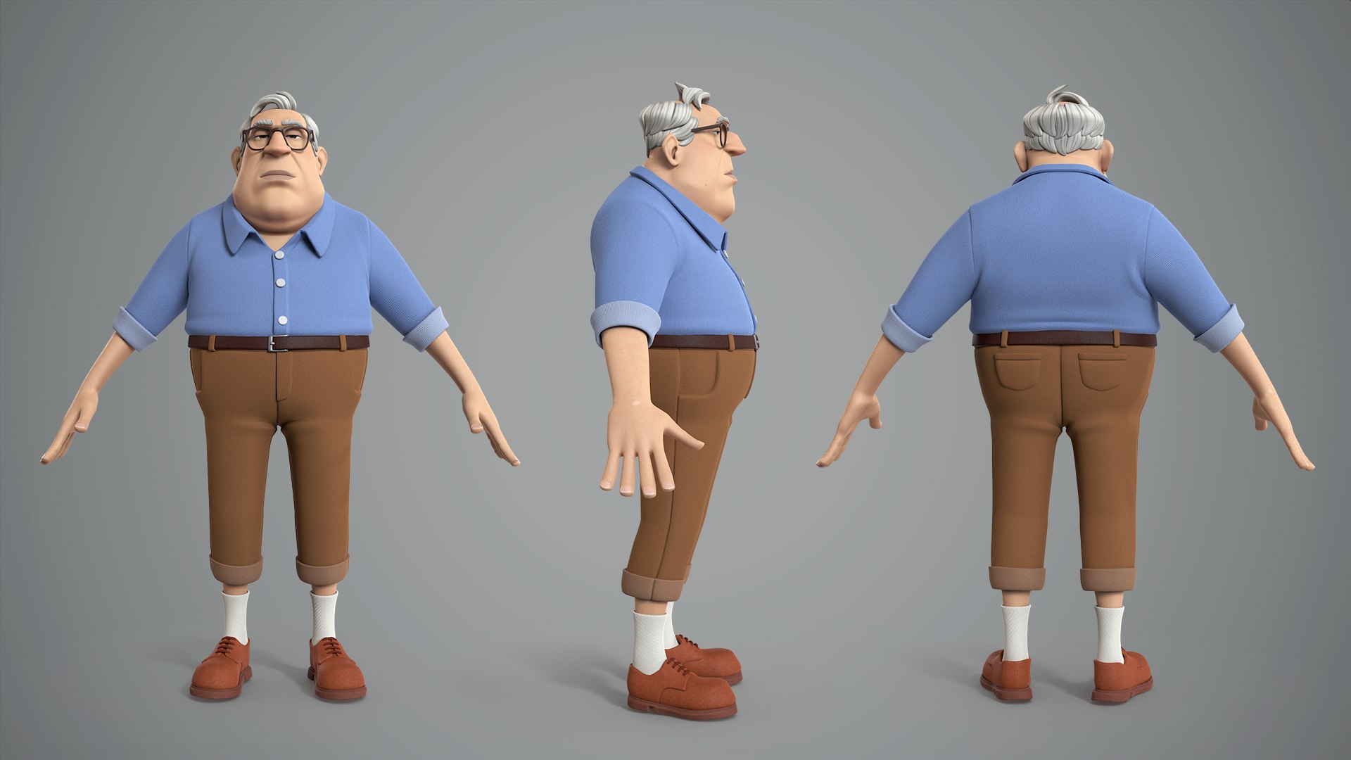 3D Cartoon Male Character Randolph Base Mesh Model - TurboSquid 2429655