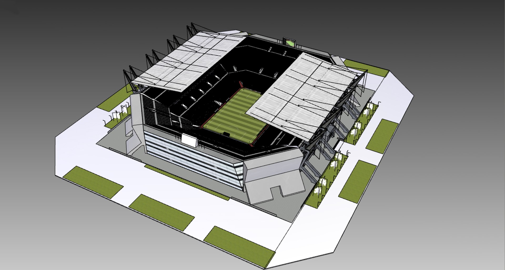 3dsmax Football Stadium