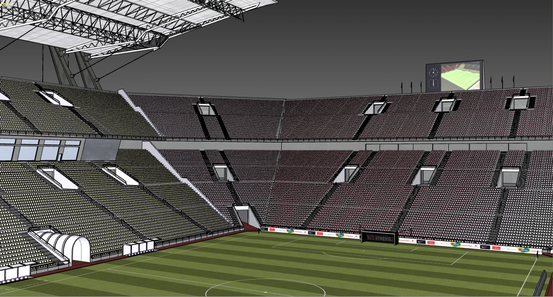 3dsmax Football Stadium