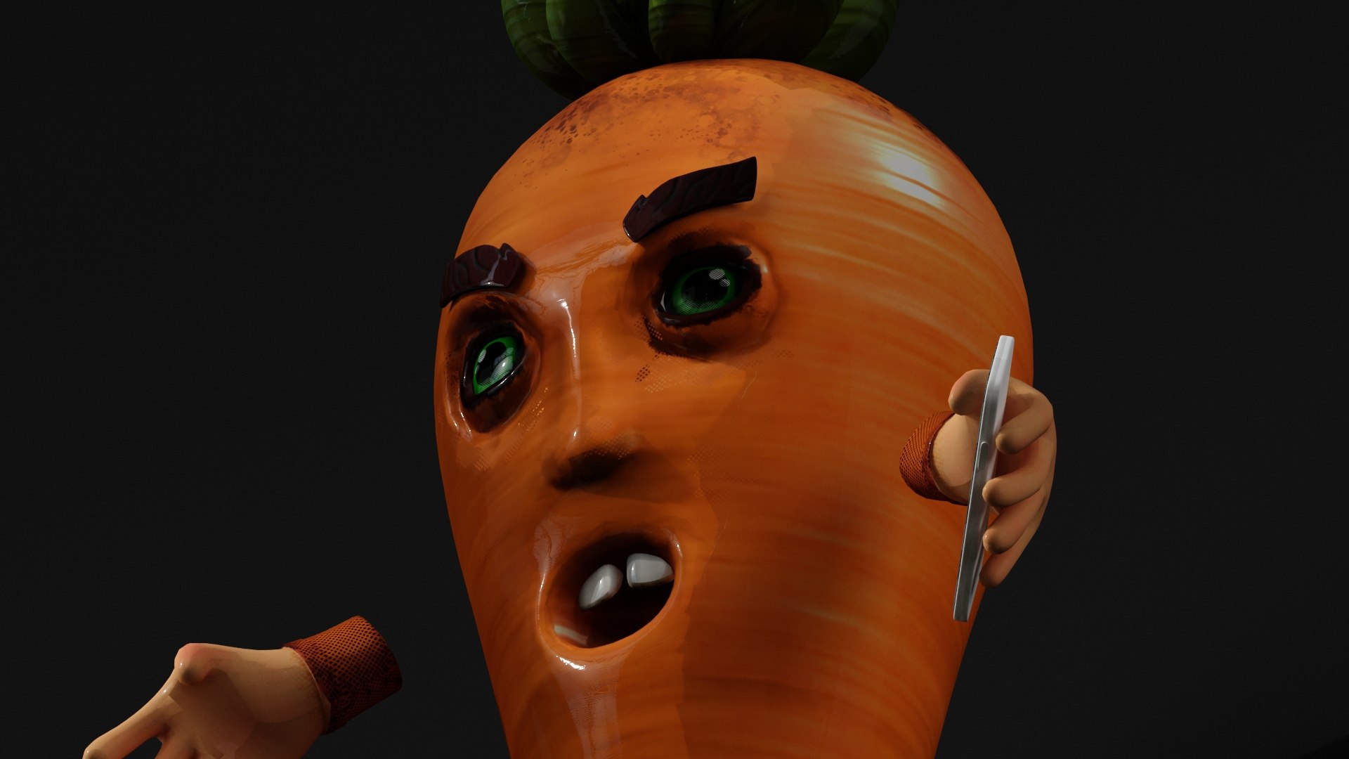 3D Evil Carrot - TurboSquid 1918357