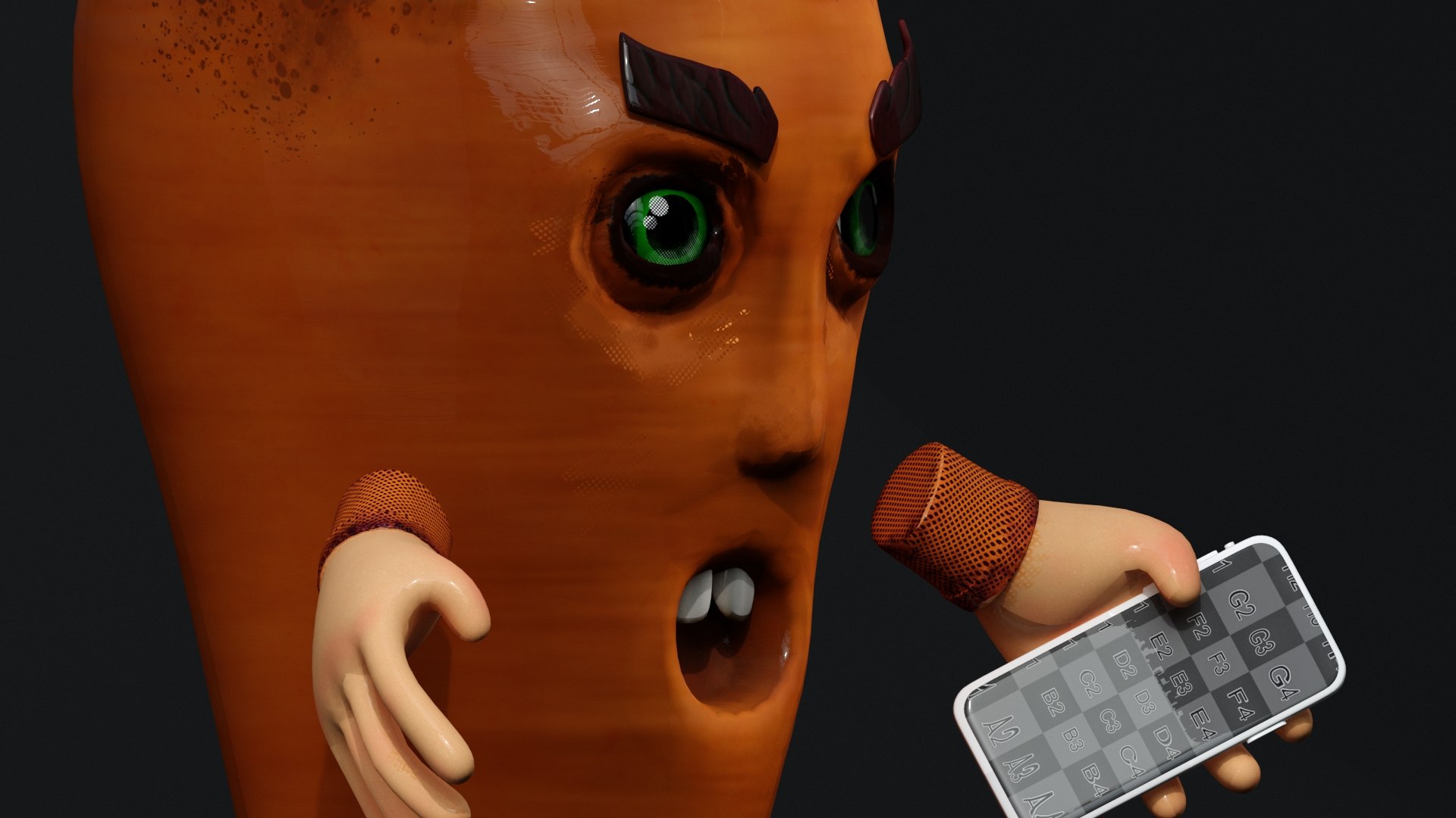 3D Evil Carrot - TurboSquid 1918357