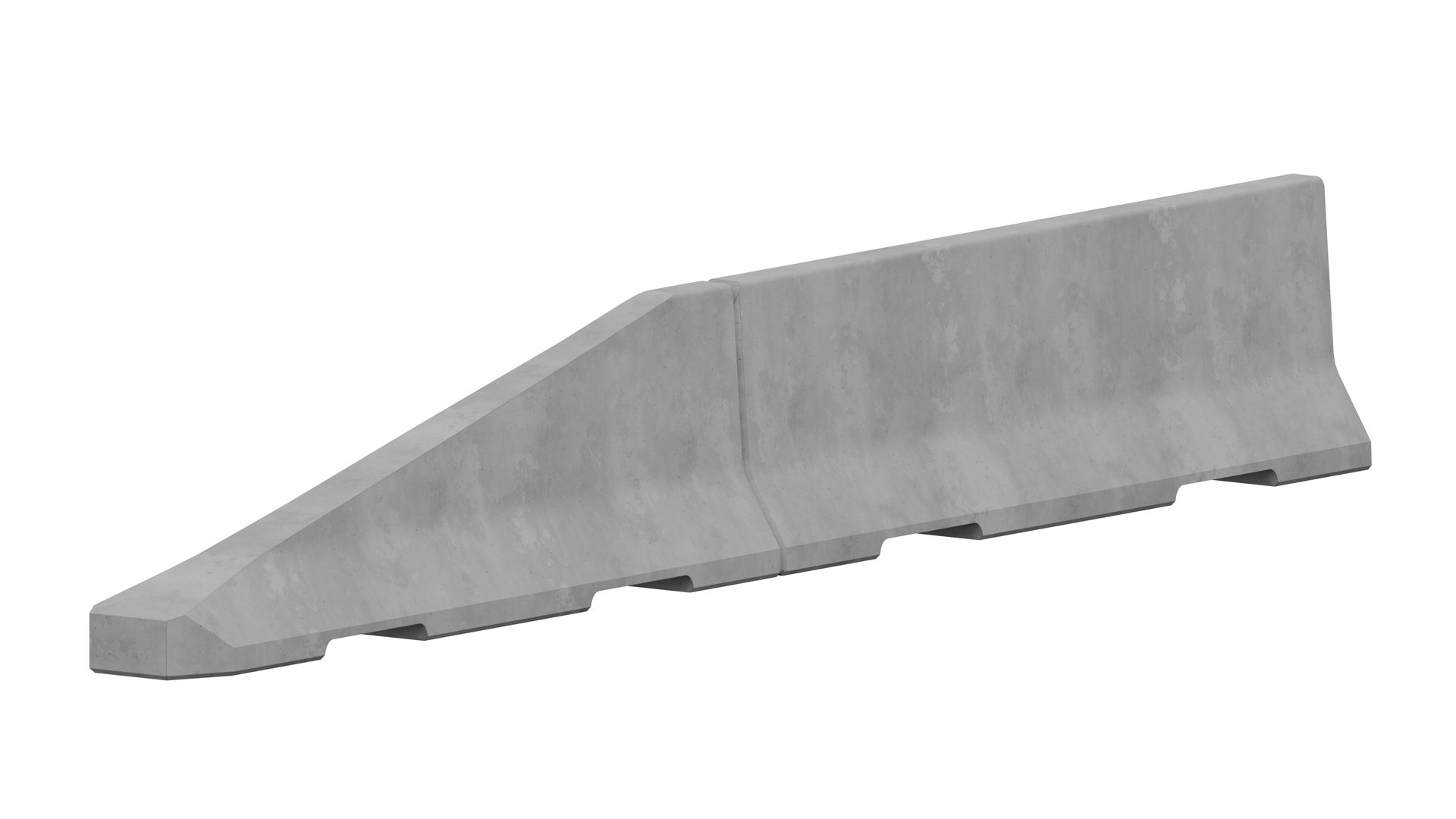 Concrete Barrier And Transition Barrier 3D - TurboSquid 2229590
