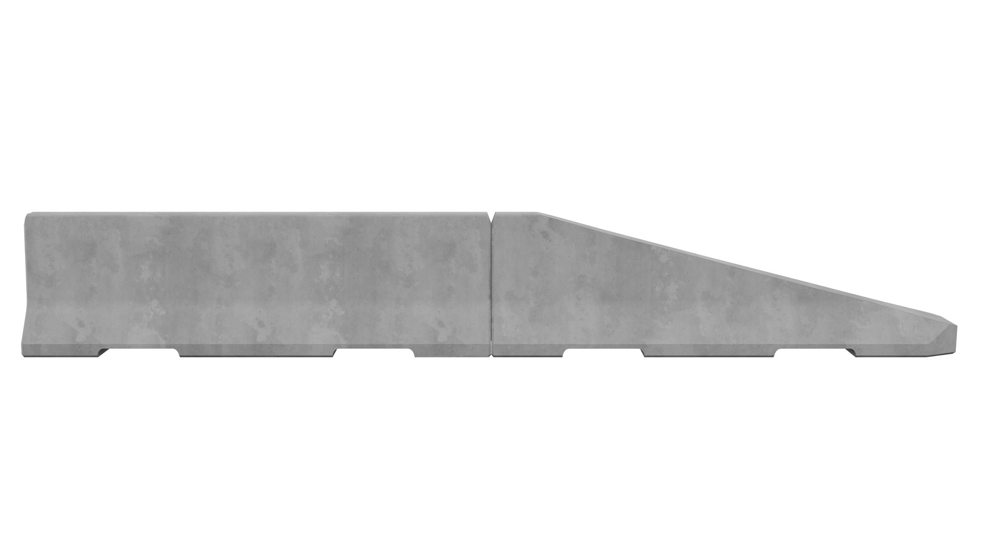 Concrete Barrier And Transition Barrier 3D - TurboSquid 2229590