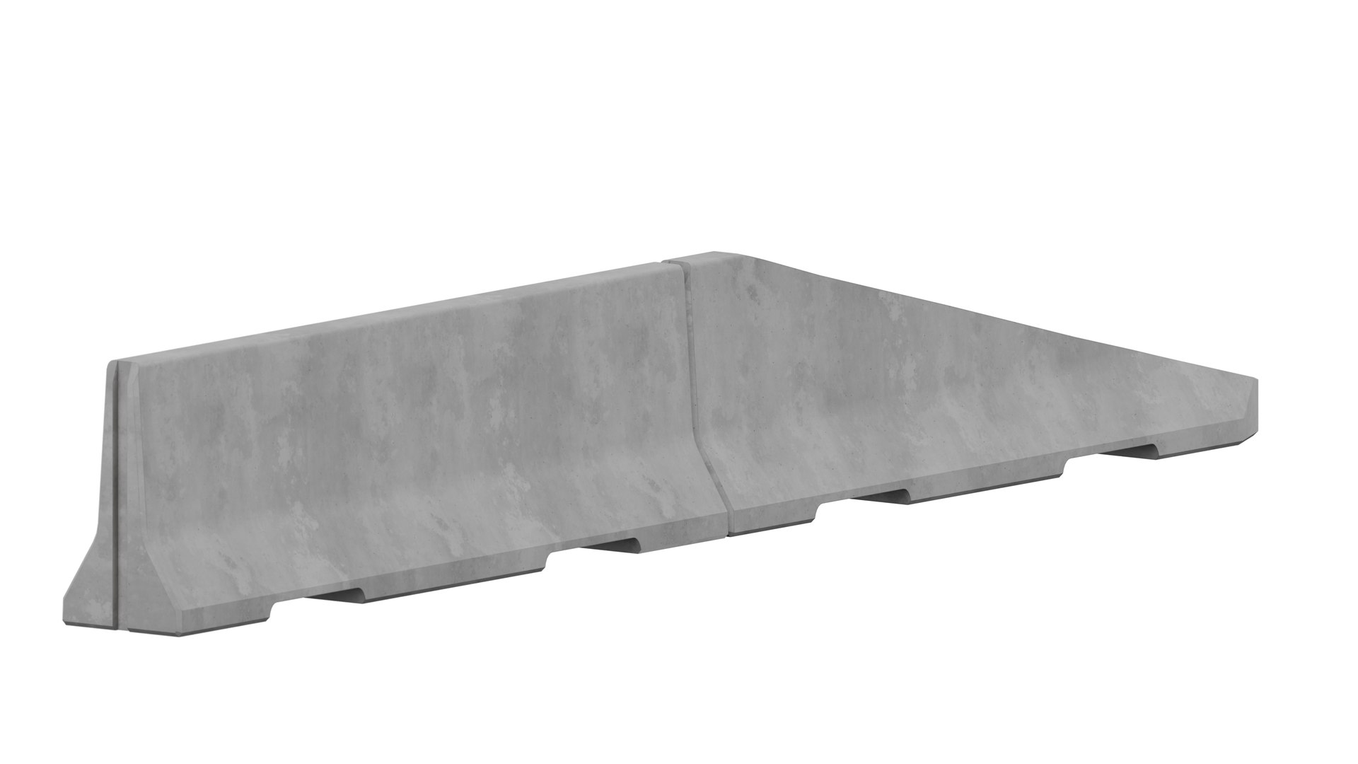 Concrete Barrier And Transition Barrier 3D - TurboSquid 2229590