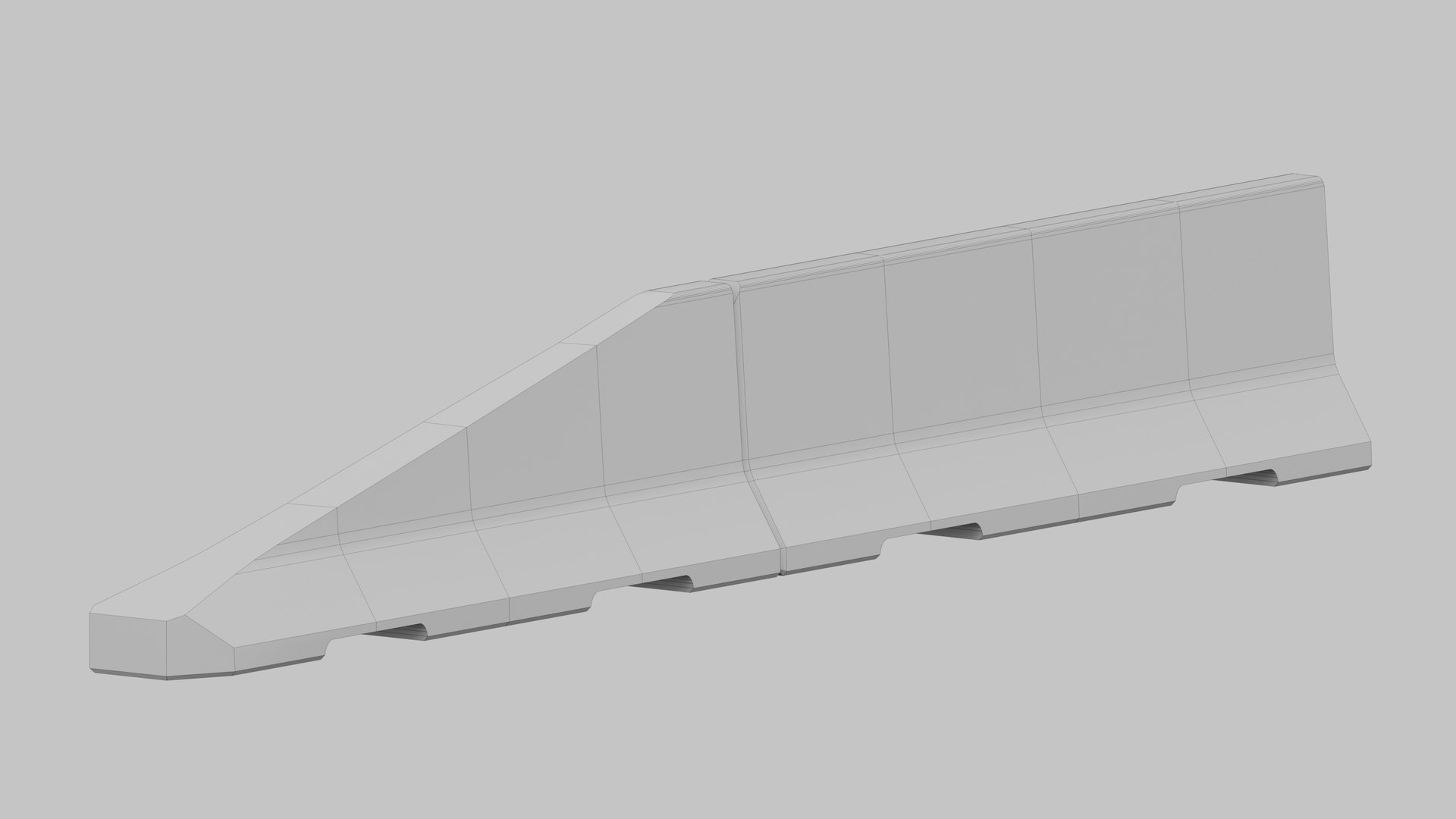 Concrete Barrier And Transition Barrier 3D - TurboSquid 2229590