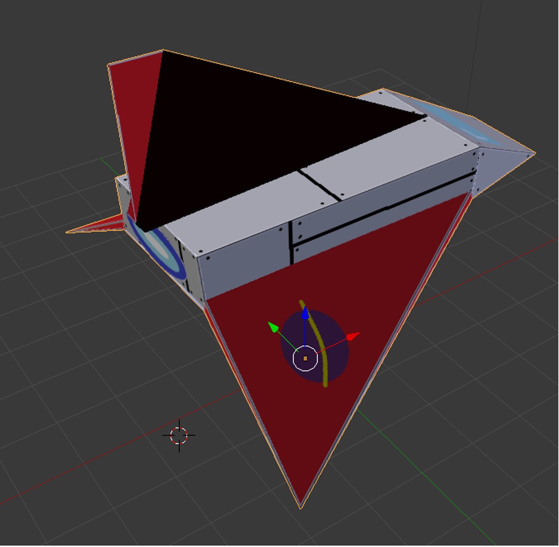 Free Pixel Spaceship 3d Model