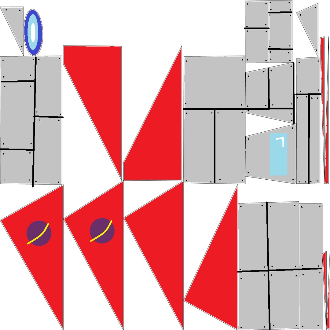 Free Pixel Spaceship 3d Model