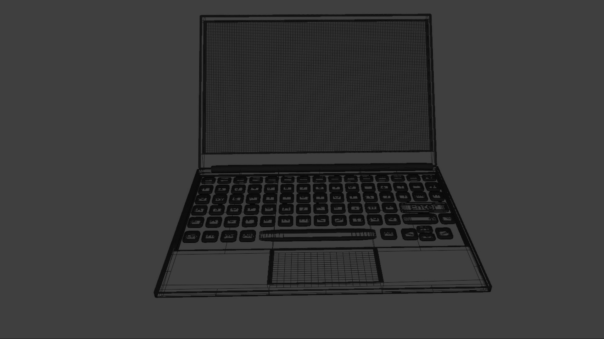 Laptop With Keys 3D Model - TurboSquid 2245892
