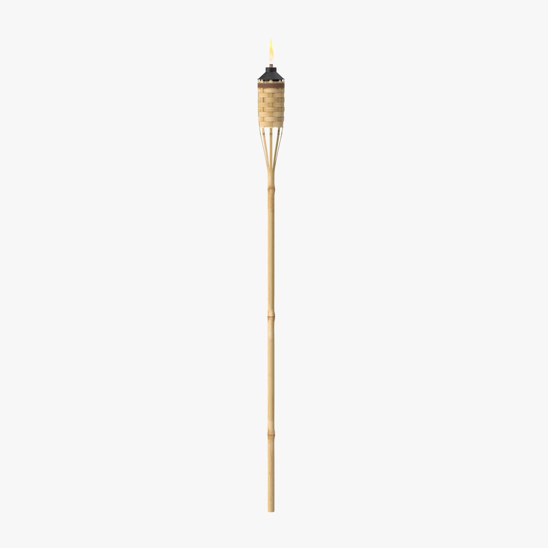 3 Tiki Torches 3d Model