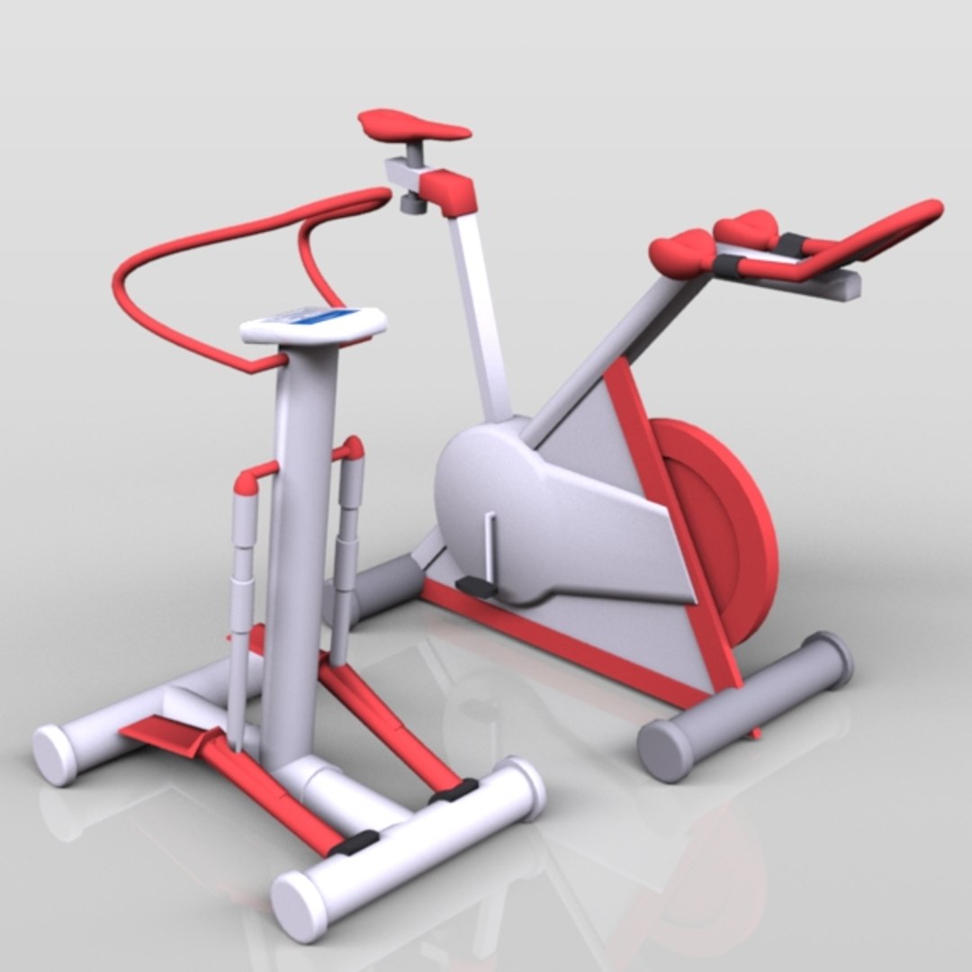 3d fitness exercise machines model