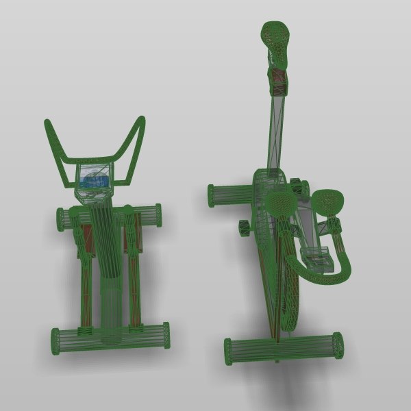 3d fitness exercise machines model