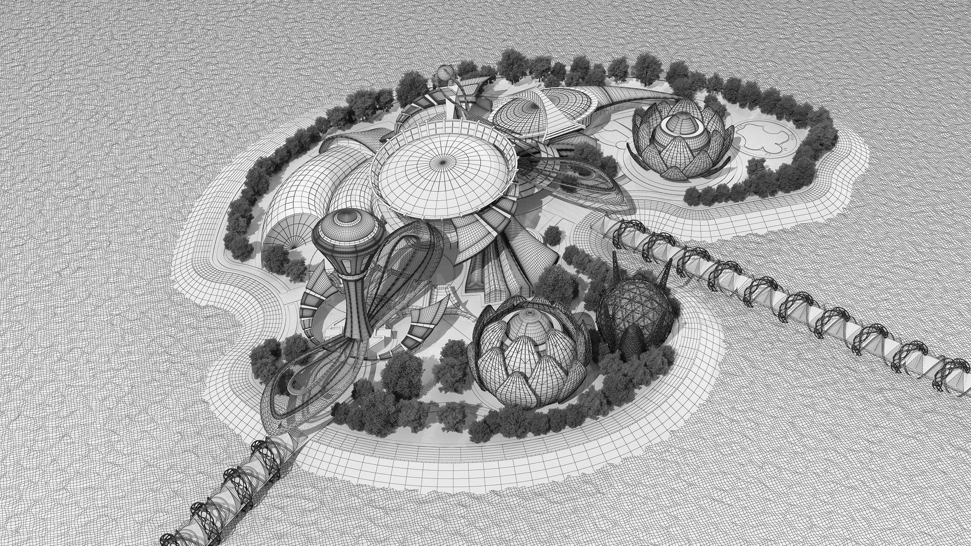 3 Full Scenes - Future City Island - Bundle 3D Models Collection 3D ...
