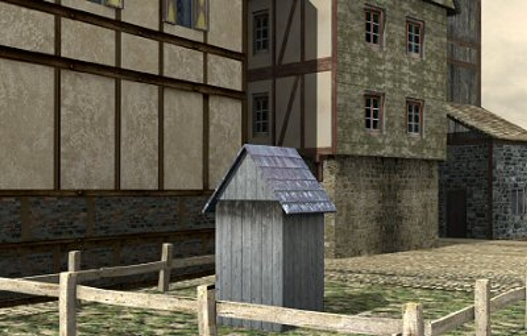 medieval outhouse 3d model