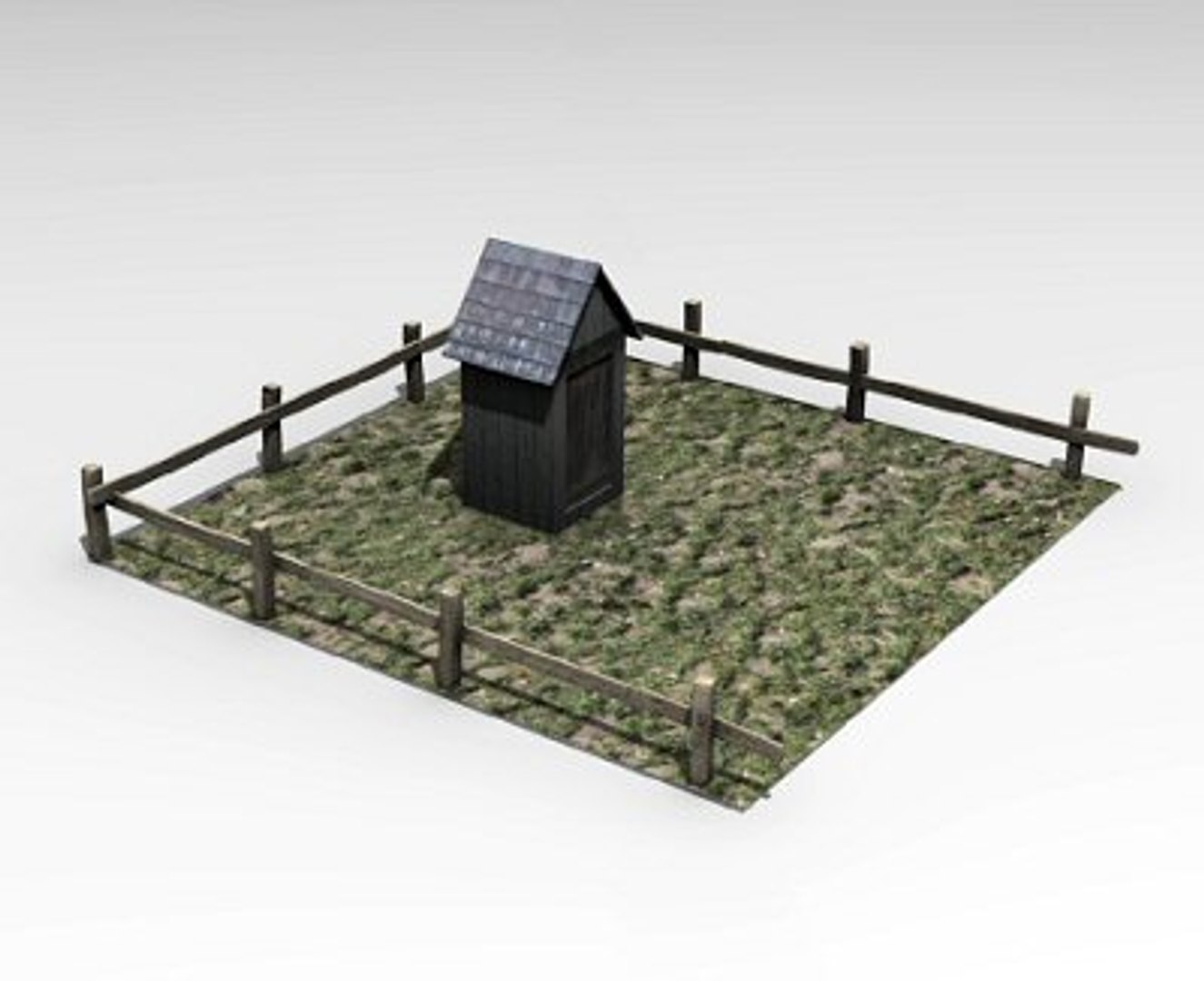 medieval outhouse 3d model