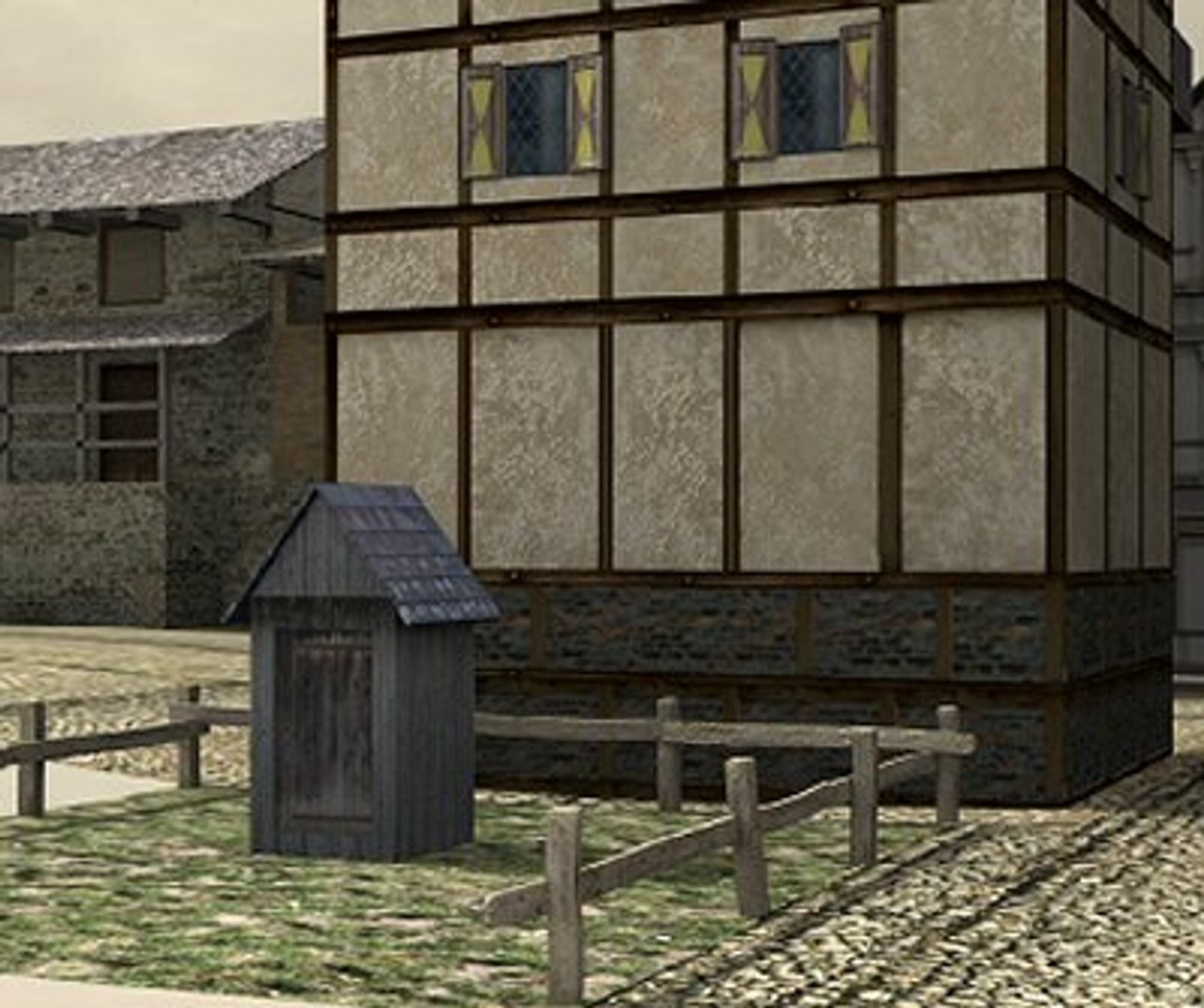 medieval outhouse 3d model