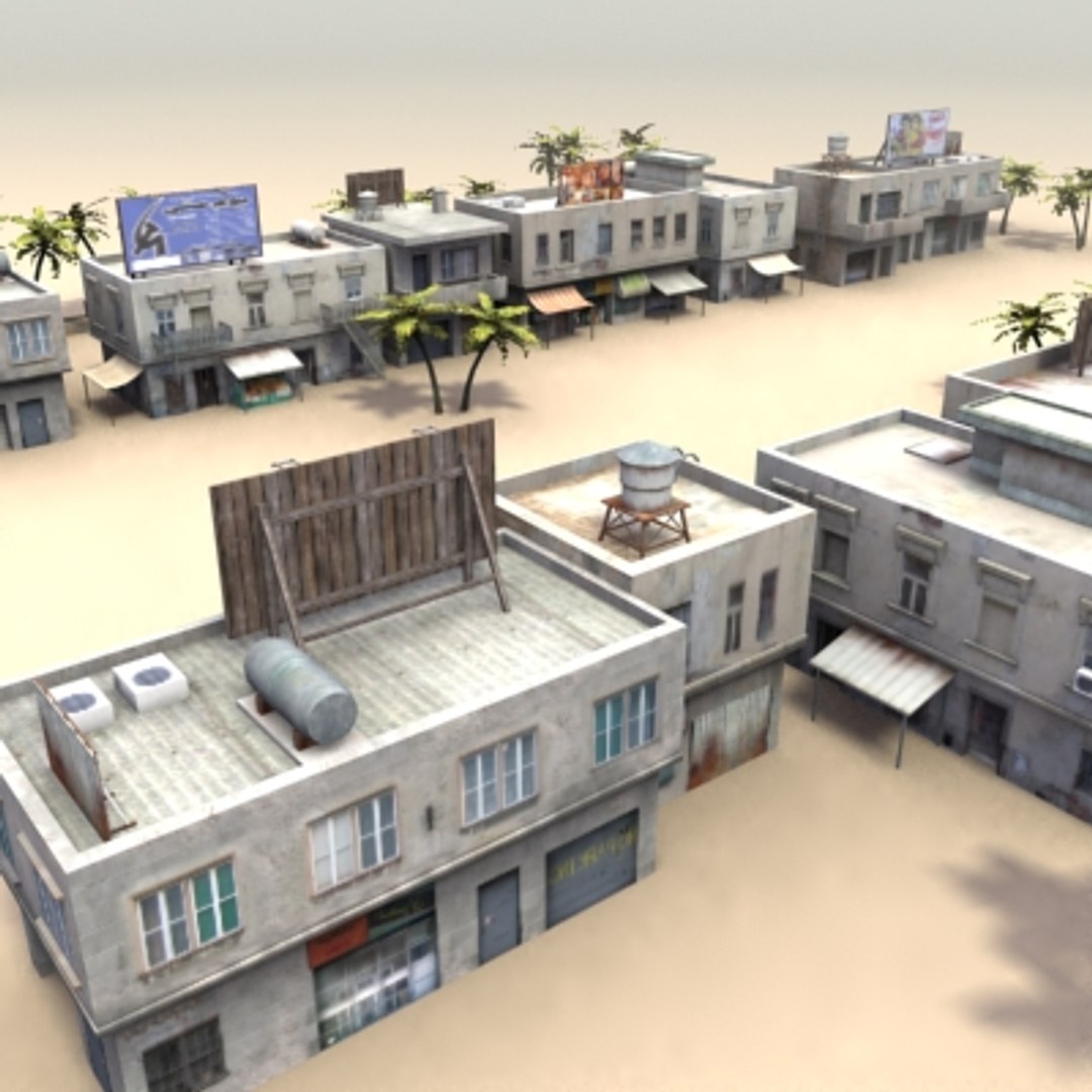 Shop Buildings 3d 3ds