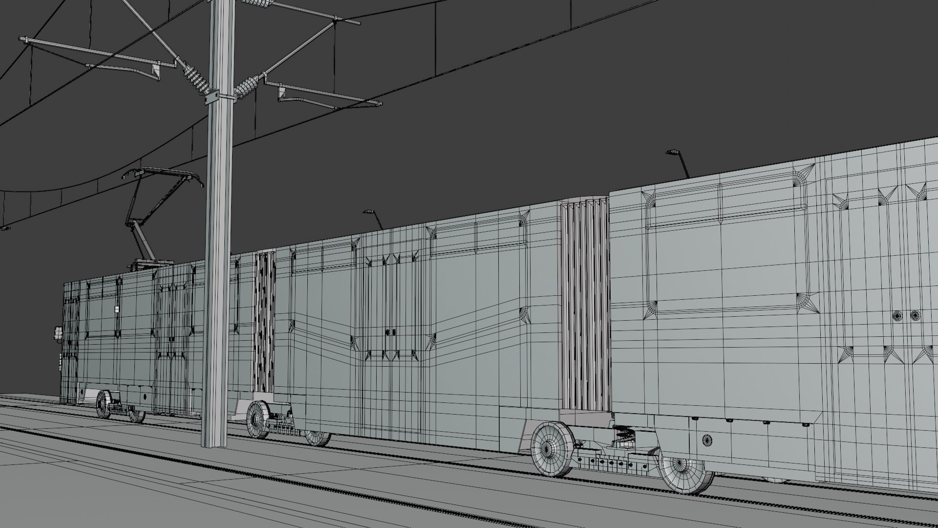 Station With Historical And Modern Tram Model - TurboSquid 2175842