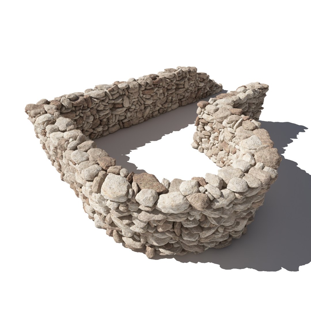3d Model Stone Wall - Rocks