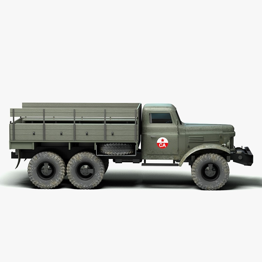 3d soviet zil military truck