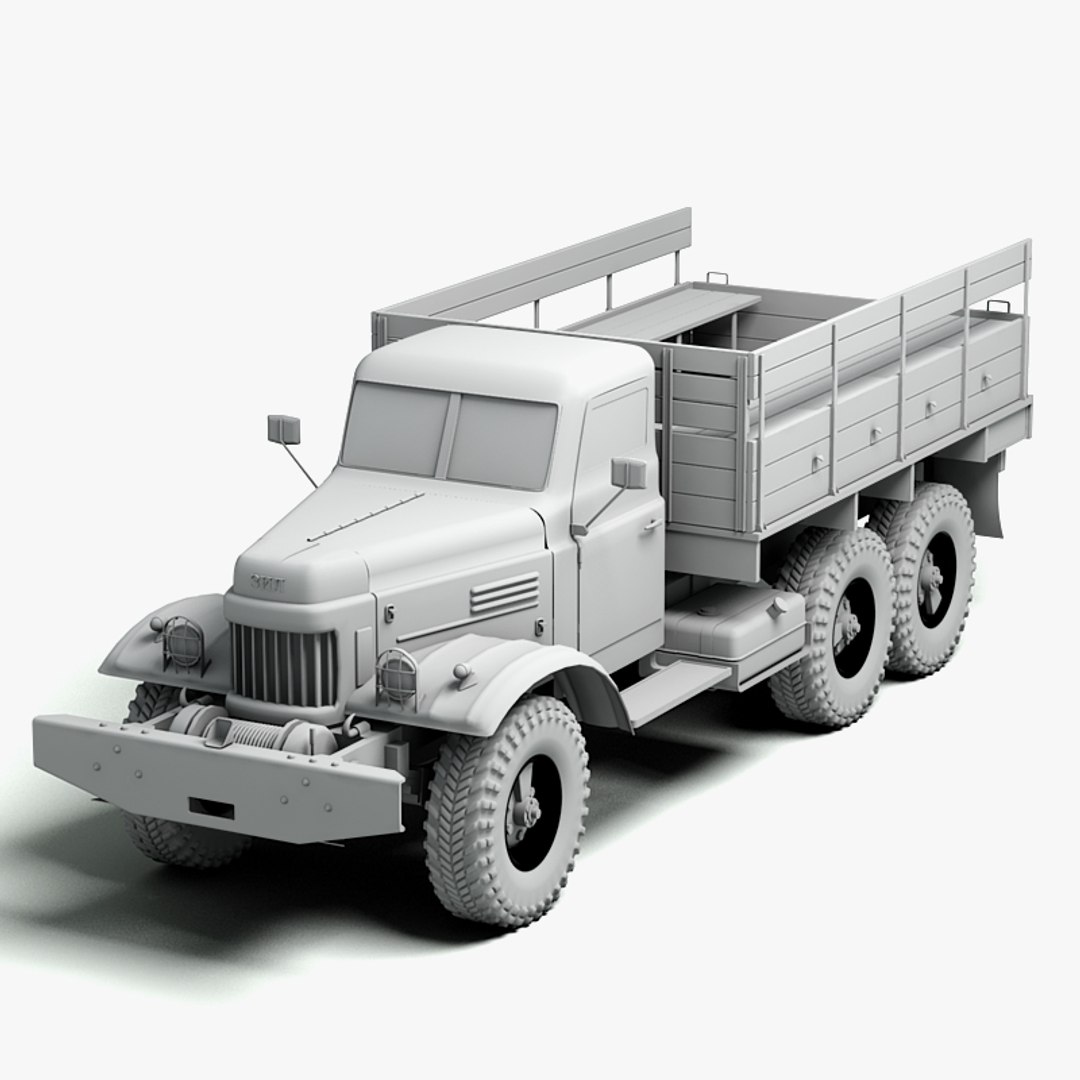 3d soviet zil military truck