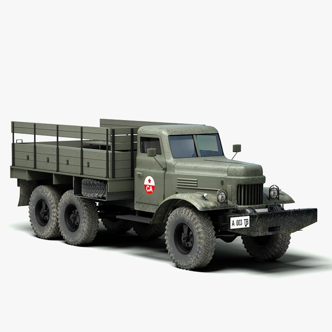 3d soviet zil military truck