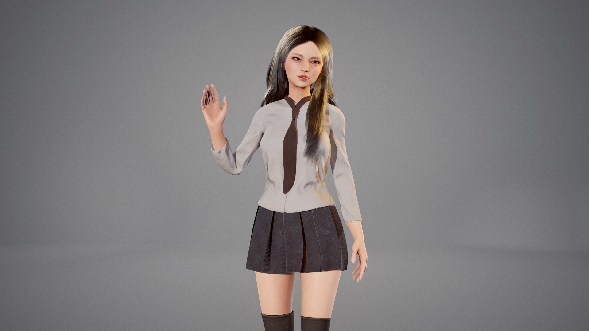 School Girls - SRF Series Female Modular Characters 3D Model ...