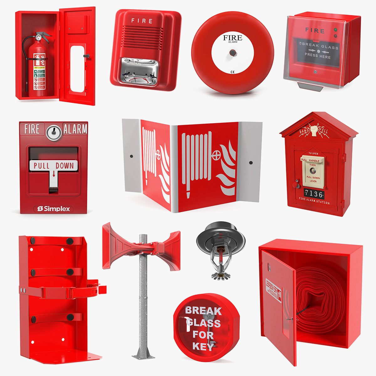 3D модель Fire Alarm Tools Collection 8 - TurboSquid 1990689