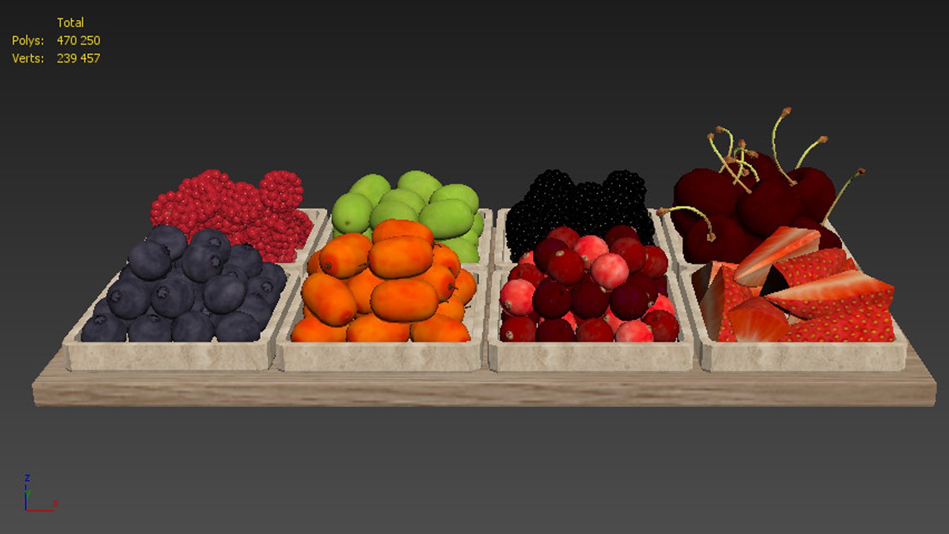3D Berries In Quadratic Bowls - TurboSquid 2217392