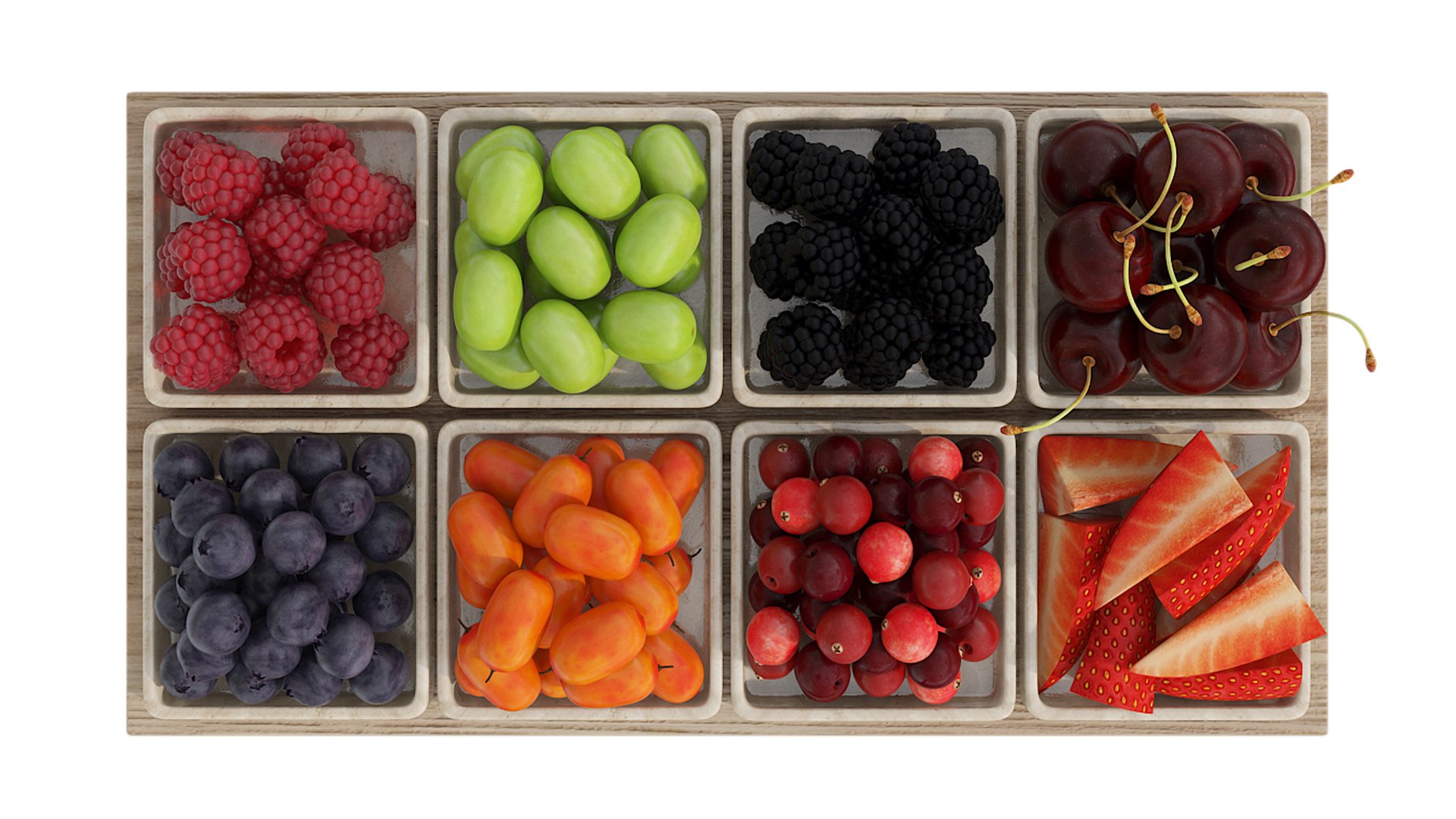 3D Berries In Quadratic Bowls - TurboSquid 2217392