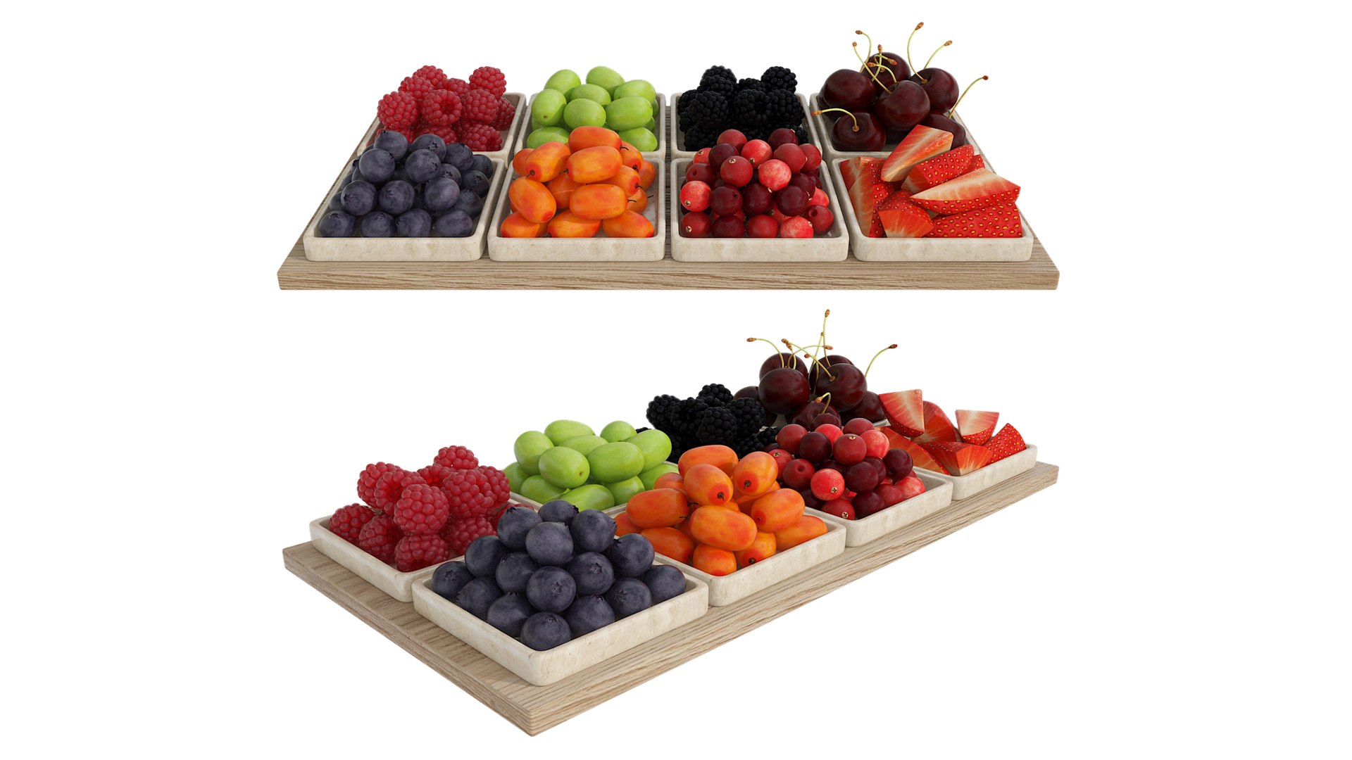3D Berries In Quadratic Bowls - TurboSquid 2217392
