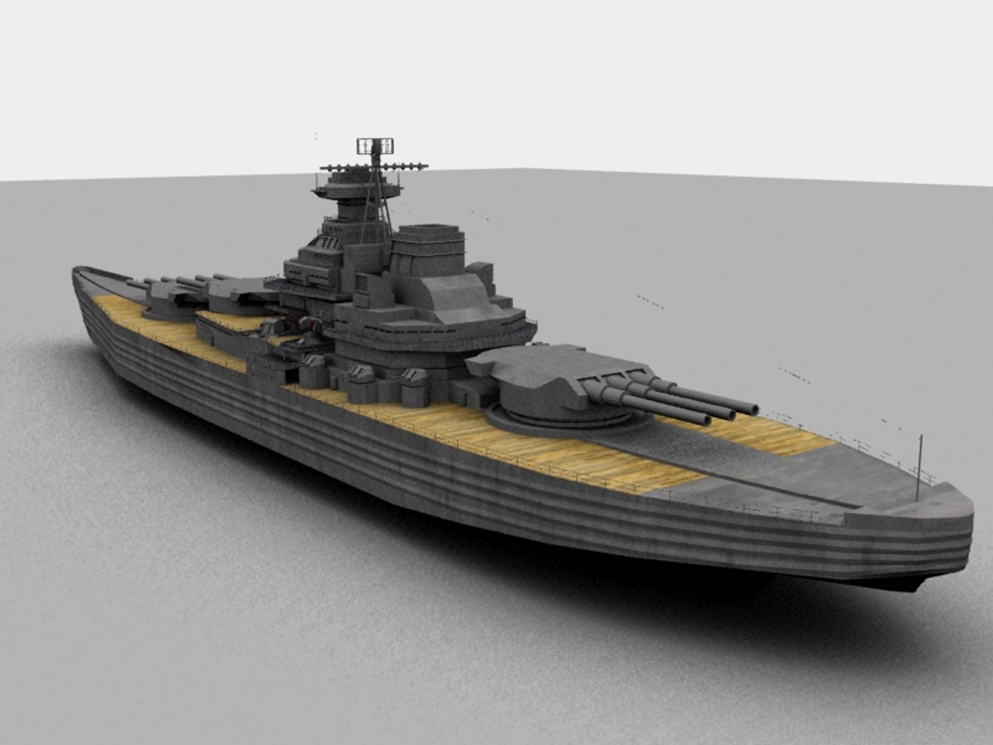 3d futuristic battleship