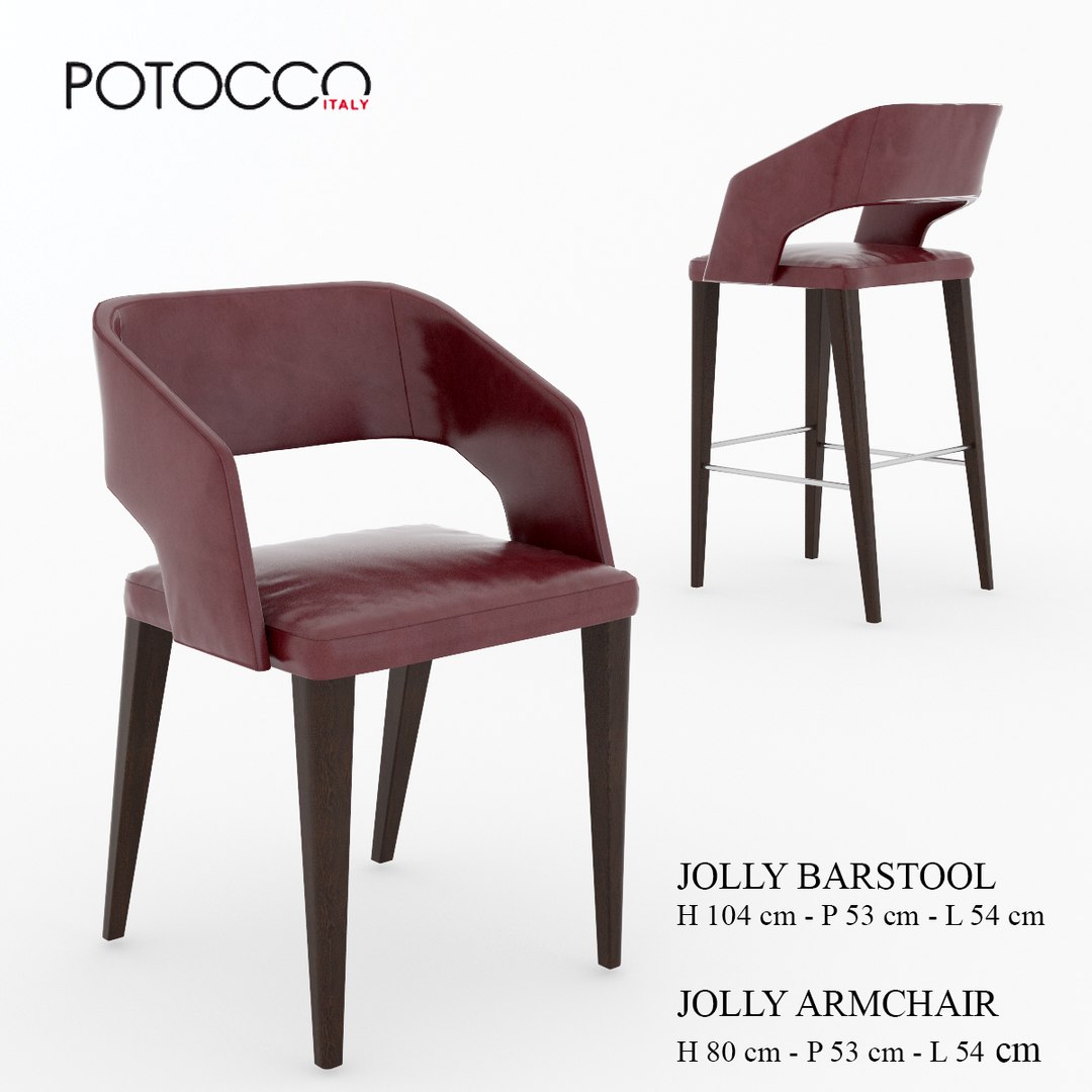 Jolly Barstool Armchair 3ds