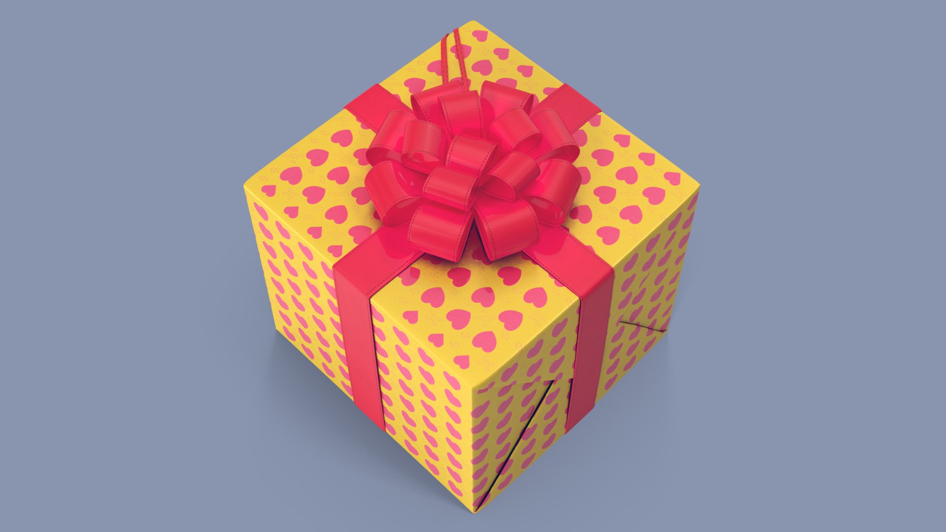 3D Gift Box Label Yellow - TurboSquid 1746535