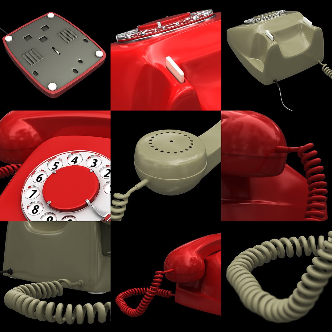 Retro Style Telephones Pack 3d Dxf