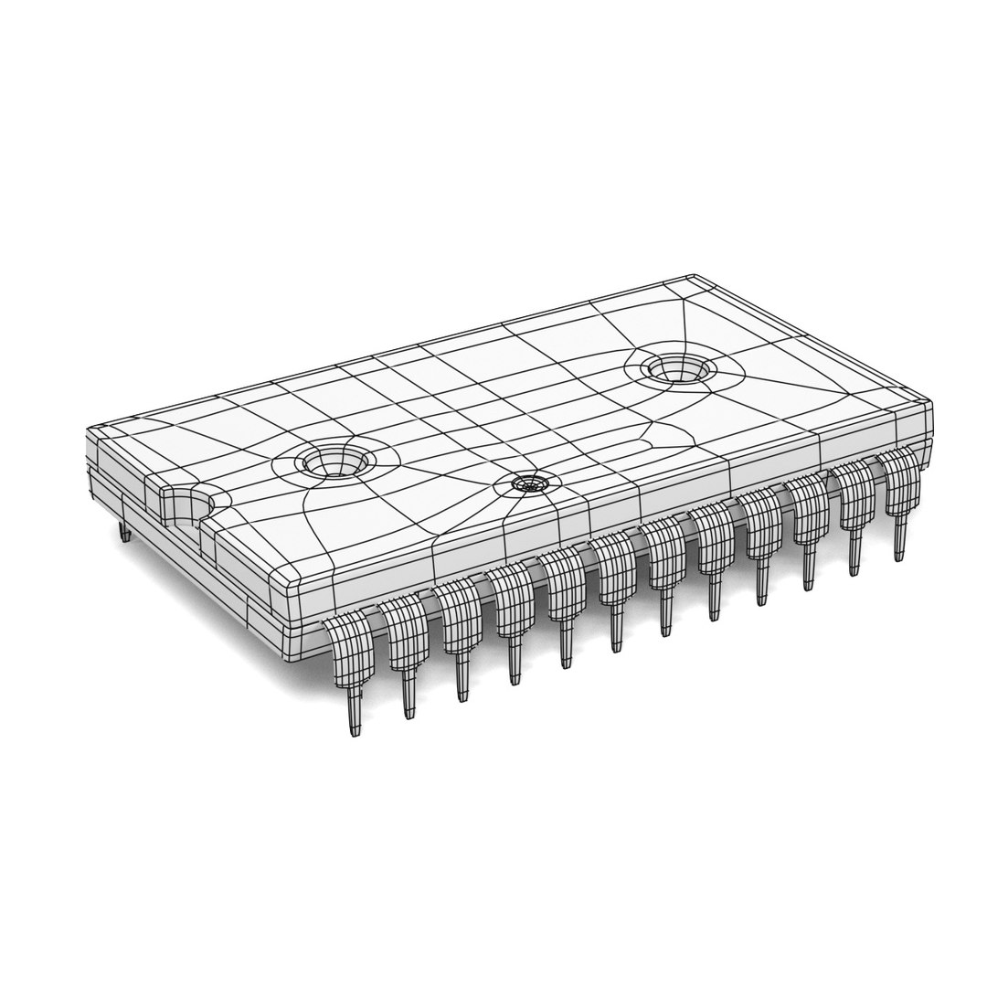 Computer Chip 3d Model