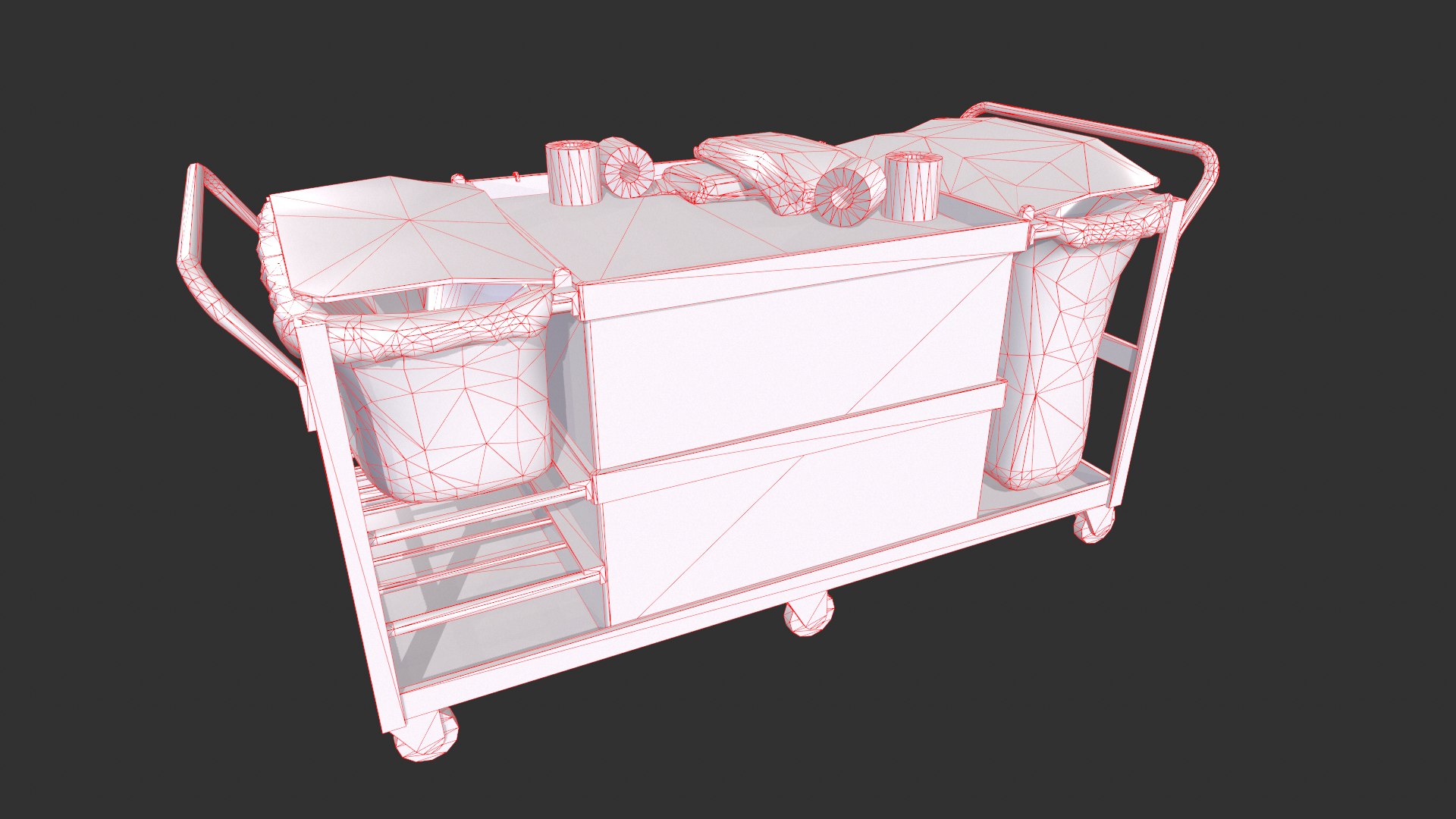 3D Cleaning Cart - TurboSquid 1808658