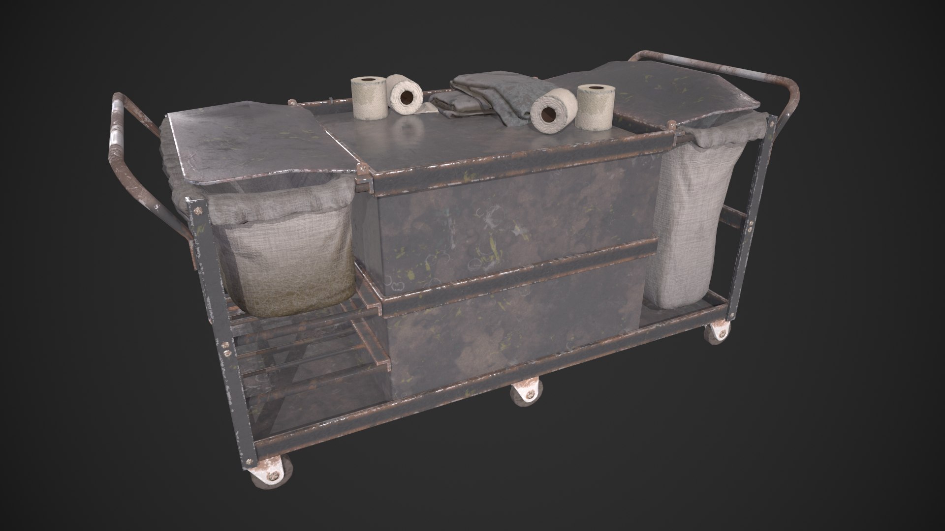 3D Cleaning Cart - TurboSquid 1808658