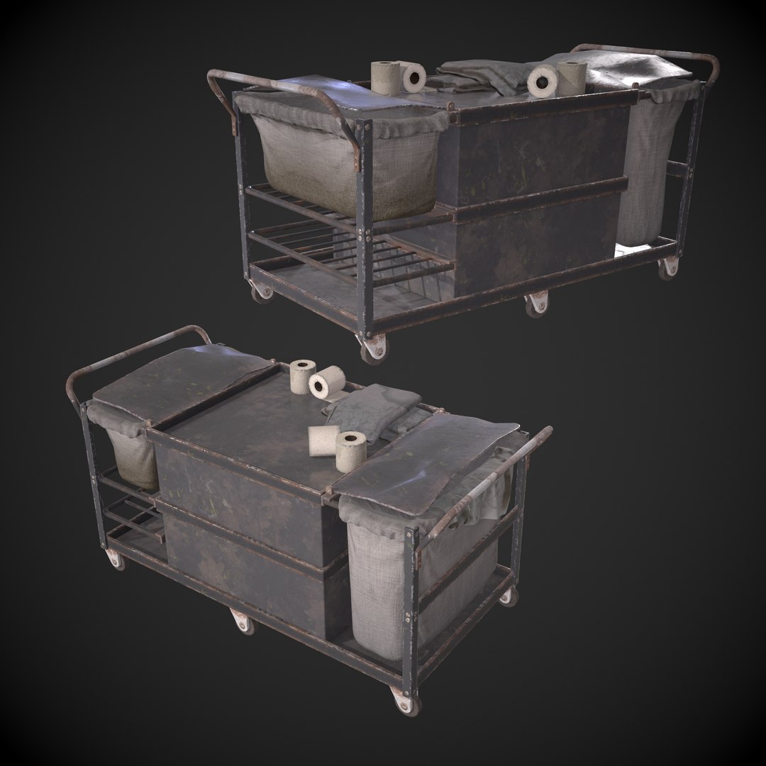 3D Cleaning Cart - TurboSquid 1808658