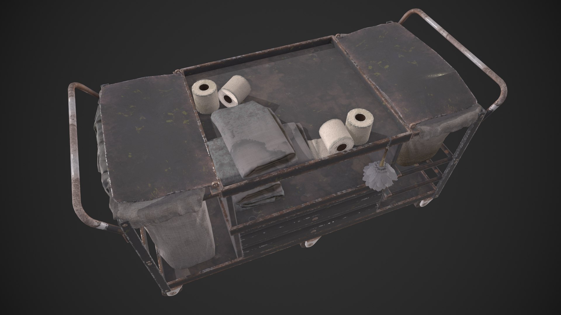 3D Cleaning Cart - TurboSquid 1808658