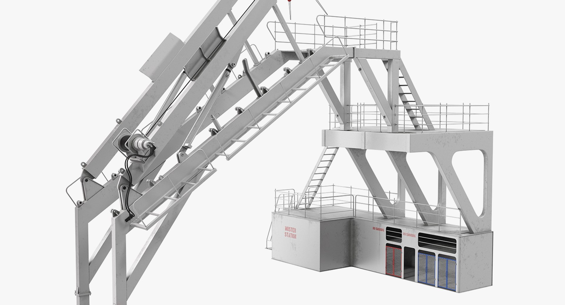 Freefall lifeboat launching mechanism model - TurboSquid 1366948