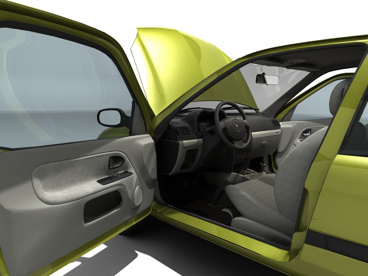 Renault Clio II 2001 with interior model - TurboSquid 2154857