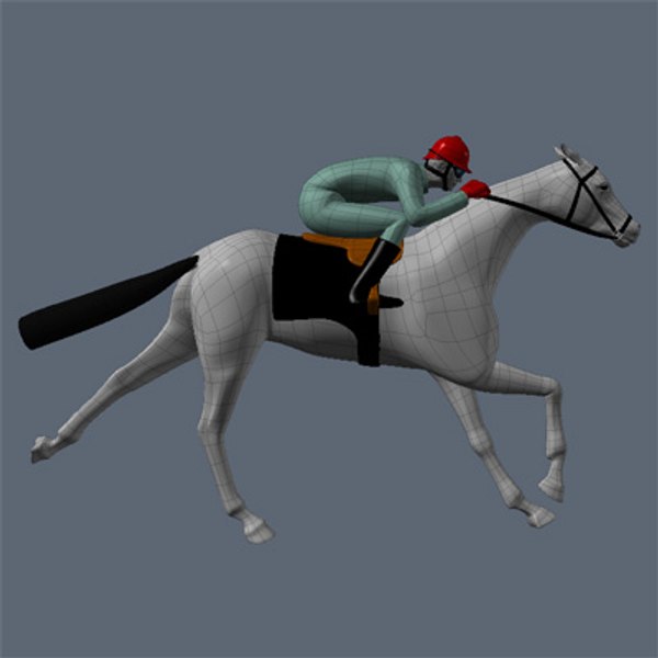 racing horse 3d model