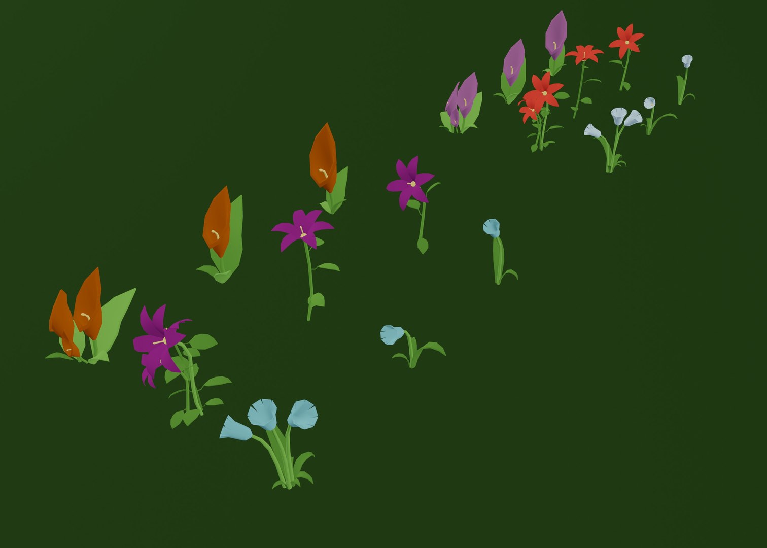 3D Nature Flower Flora - TurboSquid 1678692