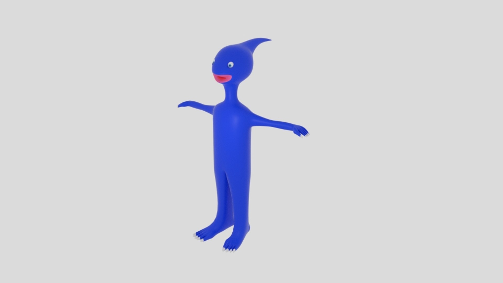 blue head alien 3d 3ds