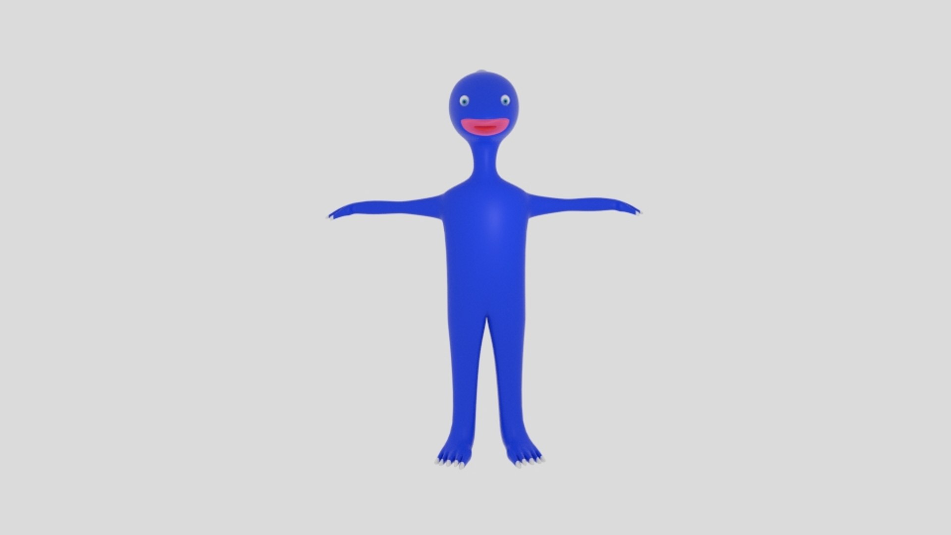 blue head alien 3d 3ds