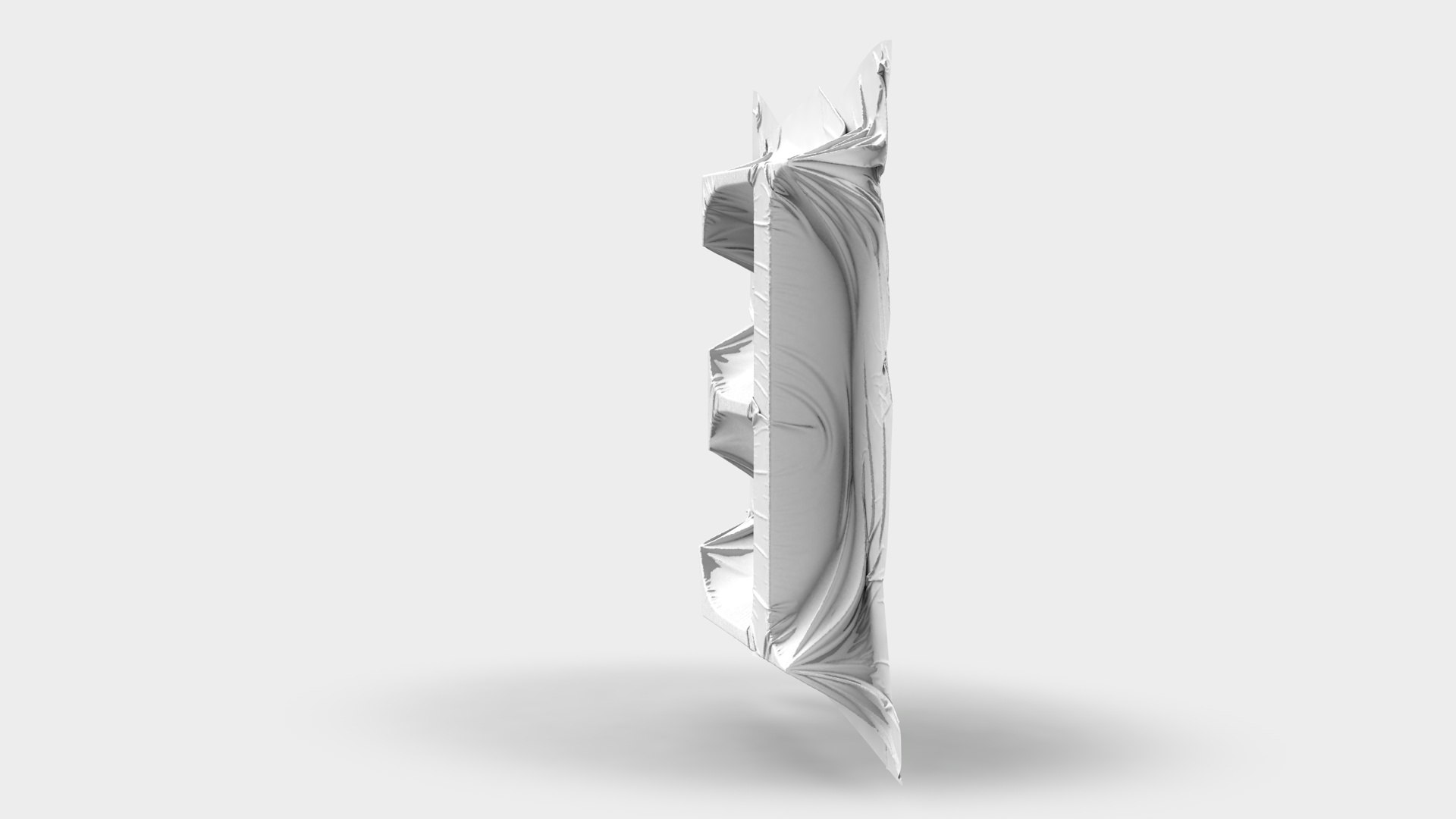 Letter E Fabric Draped 3D Model - TurboSquid 1711023