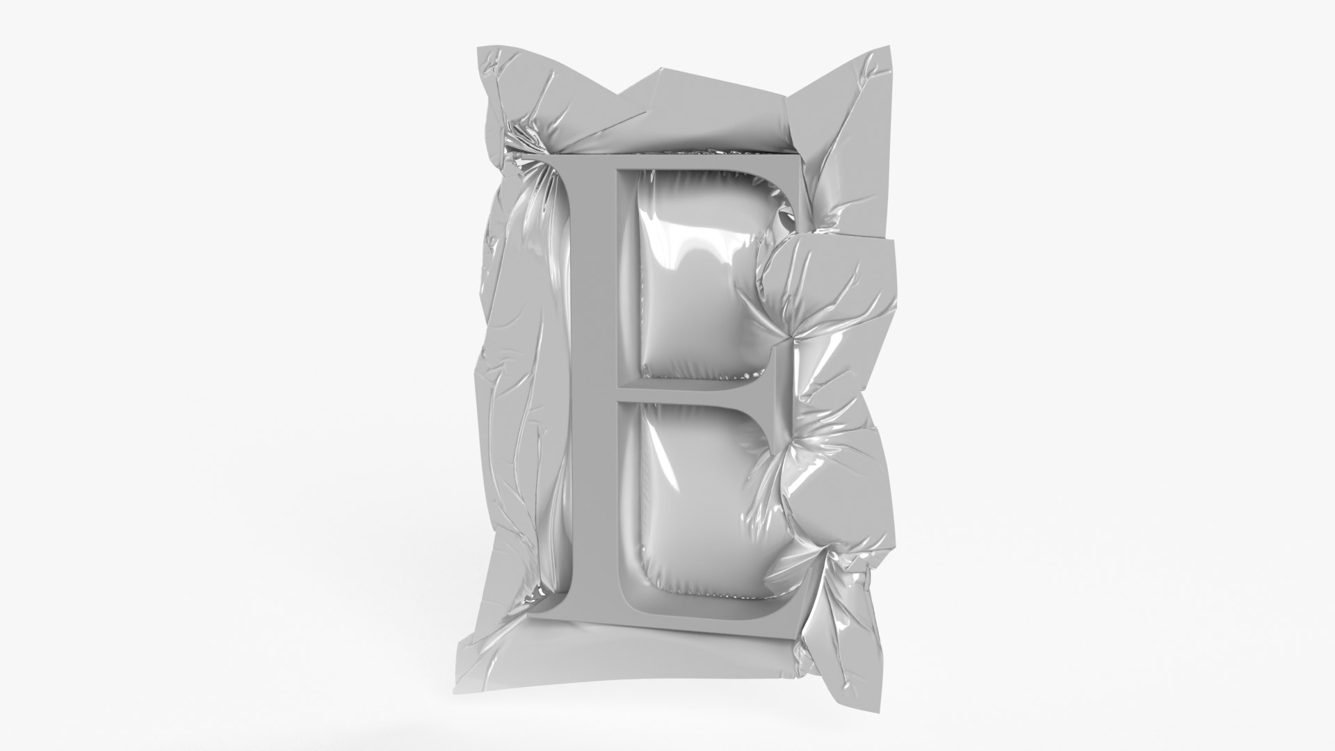 Letter E Fabric Draped 3D Model - TurboSquid 1711023