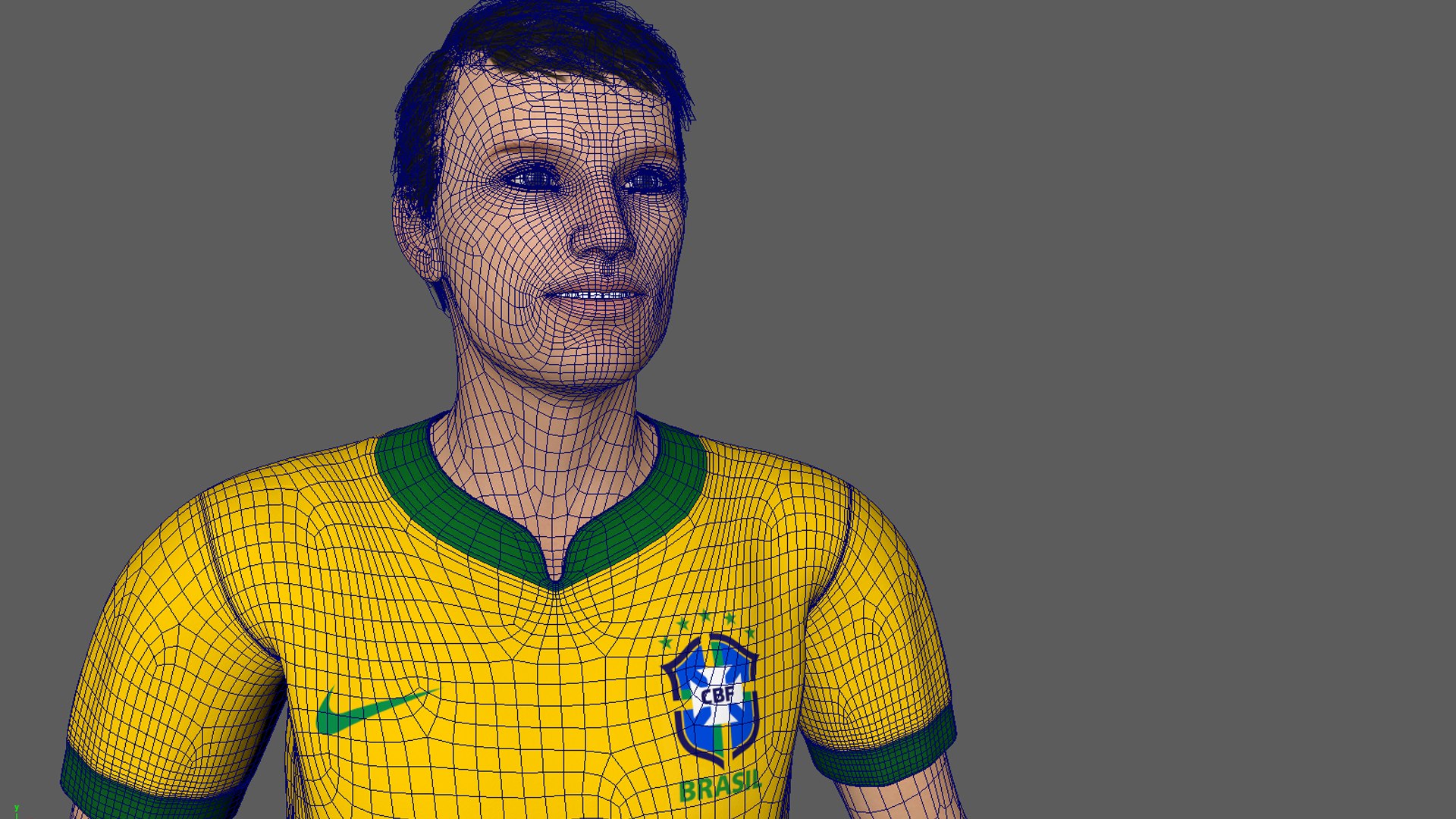 3D Brazil Football Player Model - TurboSquid 1740986