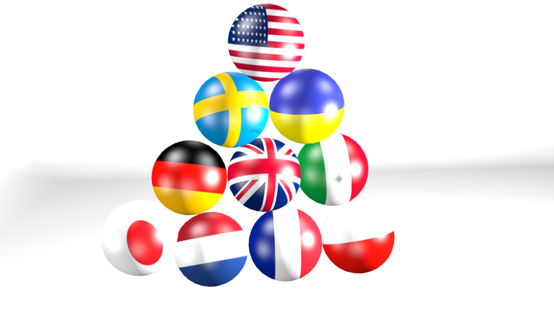 3D Balls Flags - TurboSquid 1310202